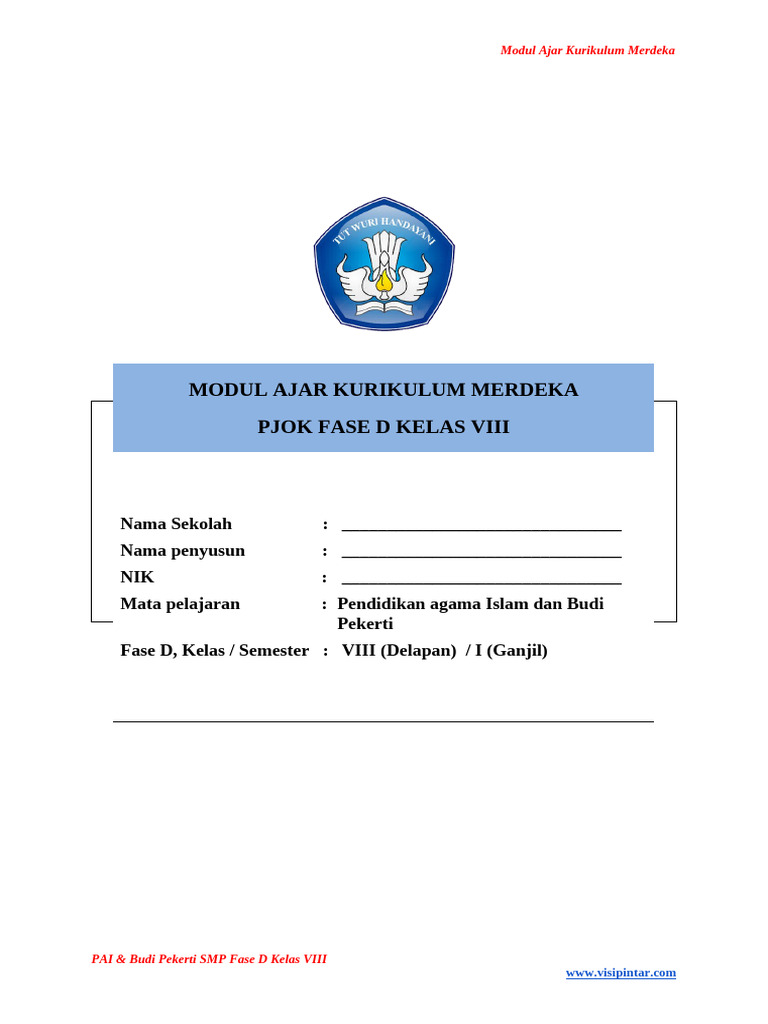 Modul Ajar PAI Kelas 8 Kurikulum Merdeka | PDF