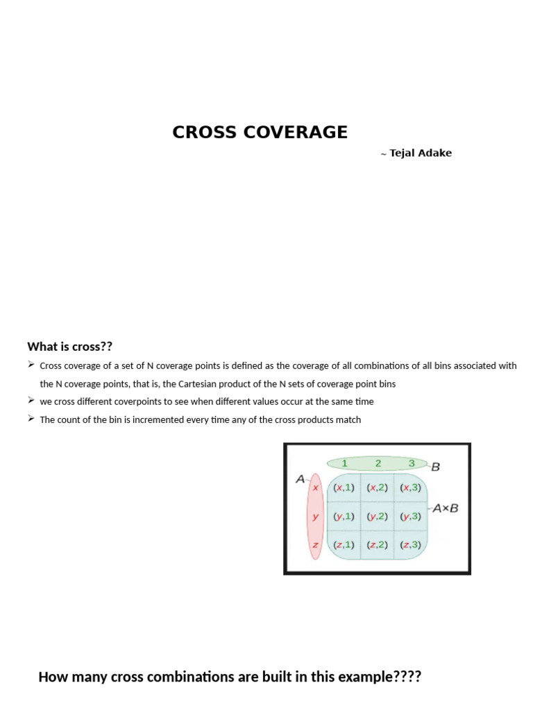Cross Coverage | PDF | Scope (Computer Science) | Software Development