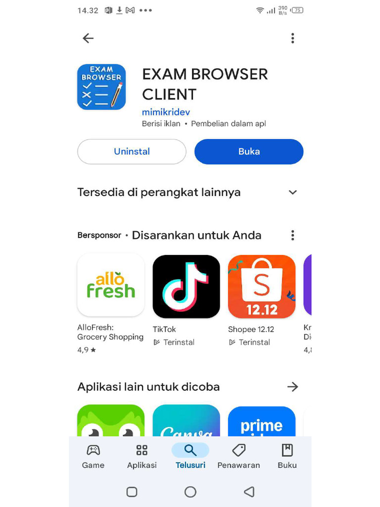 Tutorial Penggunaan Exam Browser Client | PDF