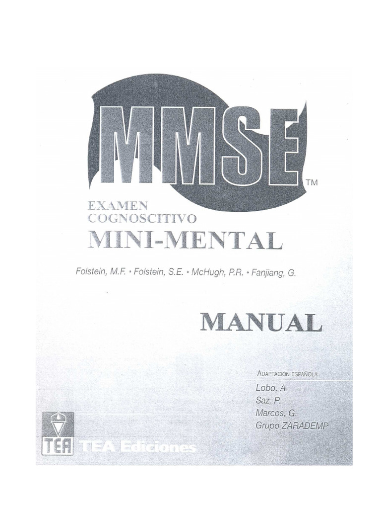 Mini Mental | PDF | Demencia | Puntuación