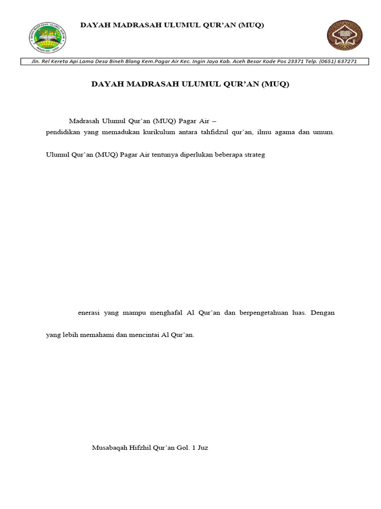 Juknis Musabaqah Akhir Sanah 8 Tahun 2024 | PDF