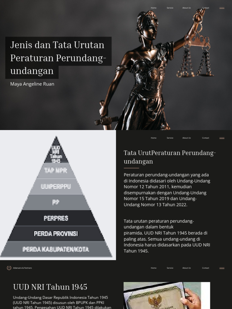Jenis Dan Tata Urutan Peraturan Perundang - Undangan | PDF