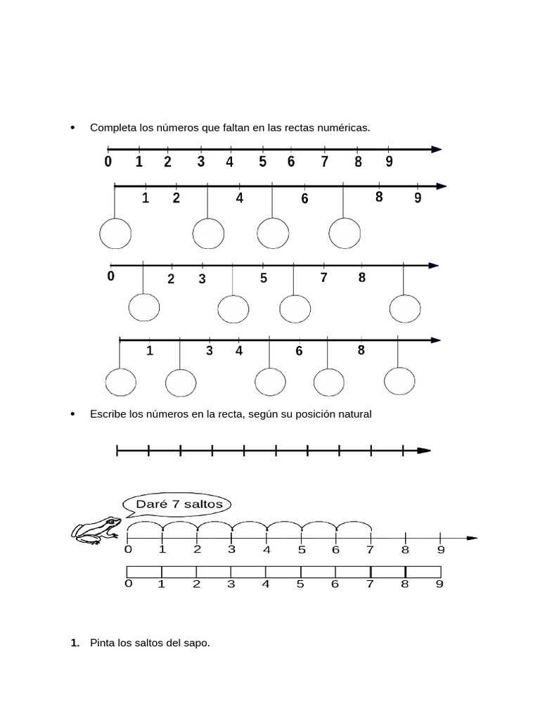 Numeros en La Recta Numerica | PDF