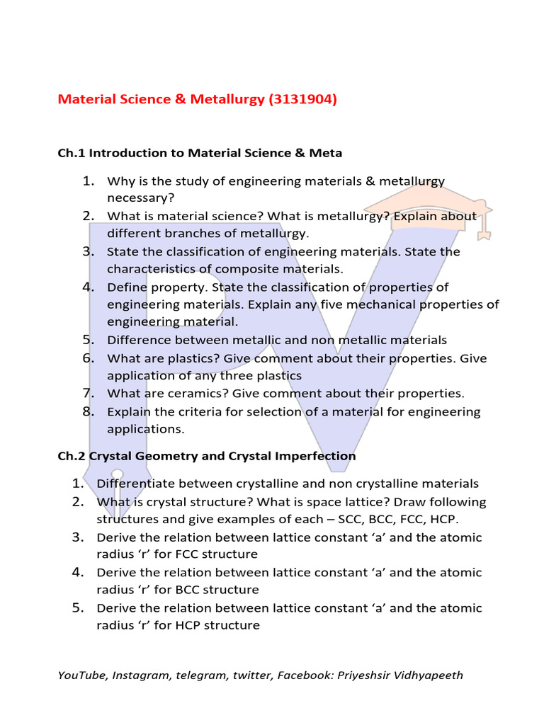 Material System Metallurgy | PDF | Crystal Structure | Steel