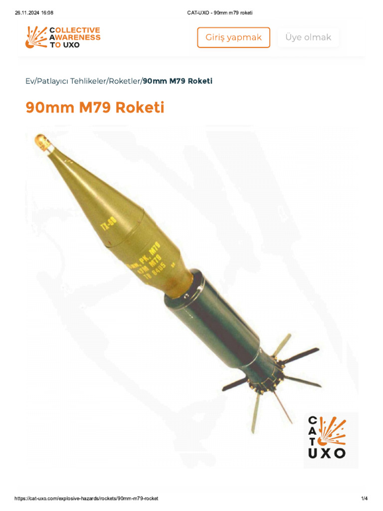 CAT-UXO - 90mm m79 Roketi | PDF