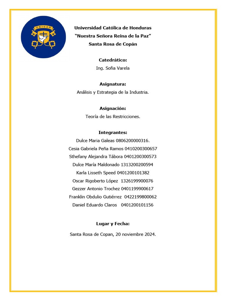 Teoria de Las Restricciones | PDF | Business | Mercado (economía)