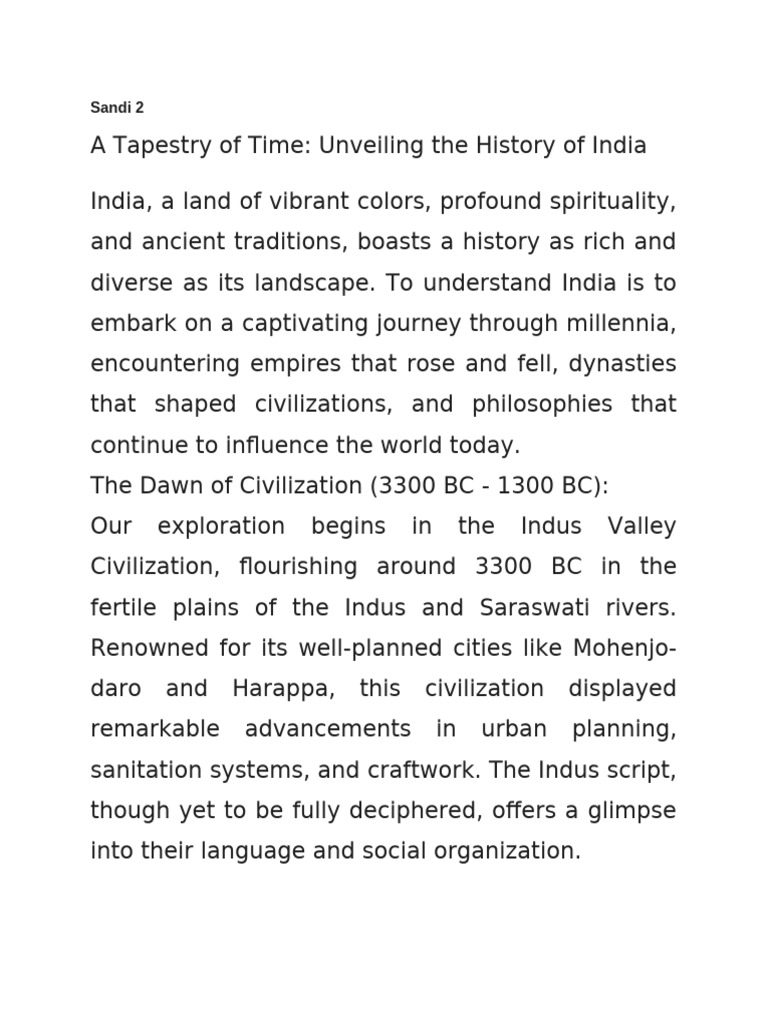 A Tapestry of Time, Unveiling The History of India | PDF | Mughal ...