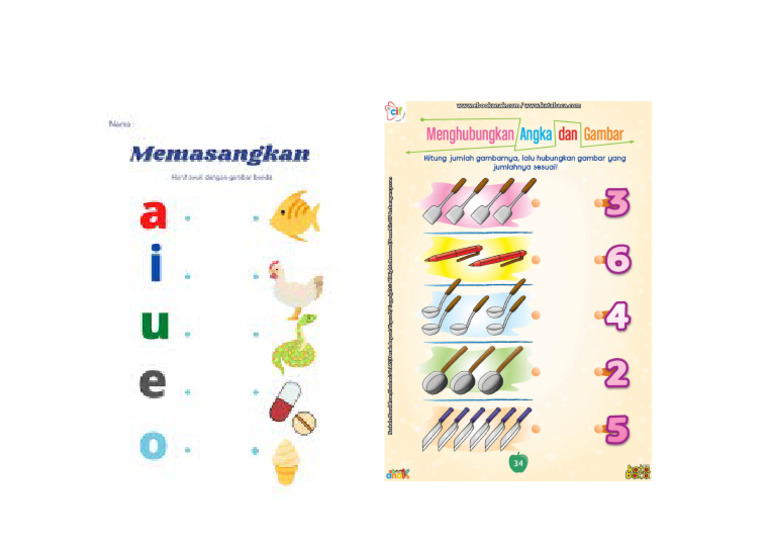 Menghubungkan Angka Dan Gambar | PDF