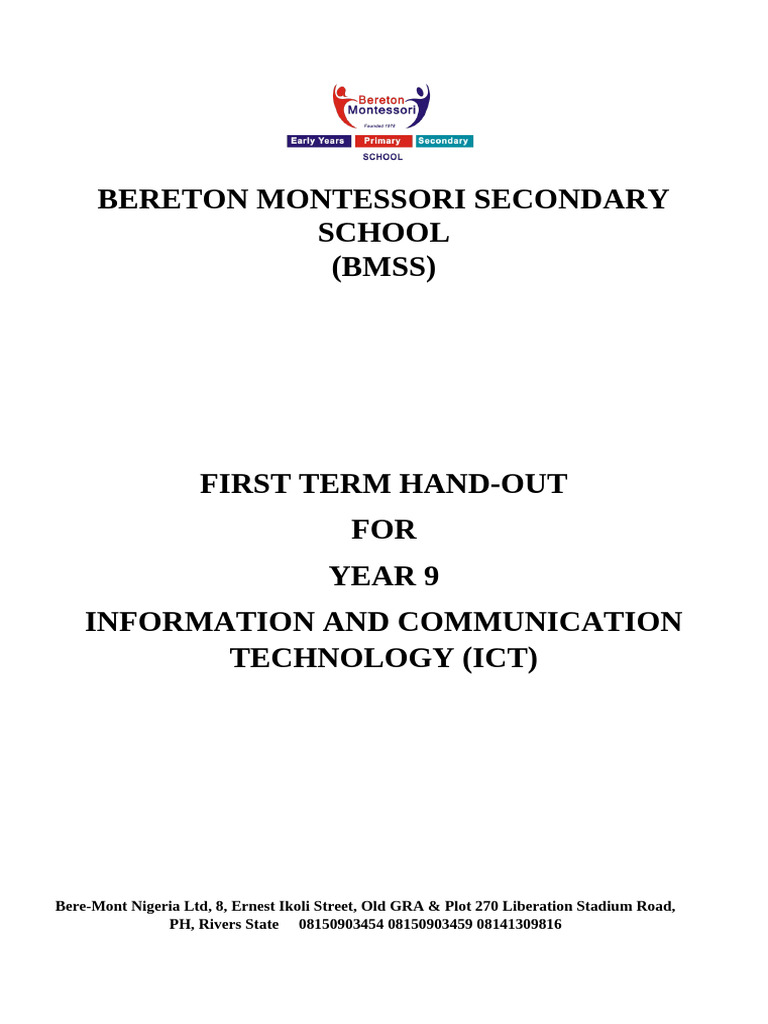 Year 9 Ict First Term Handout | PDF | Logic Gate | Computer Virus