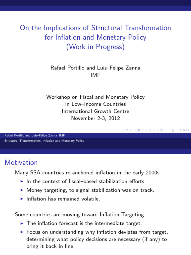 Structural transformation | PDF | Inflation | Monetary Policy