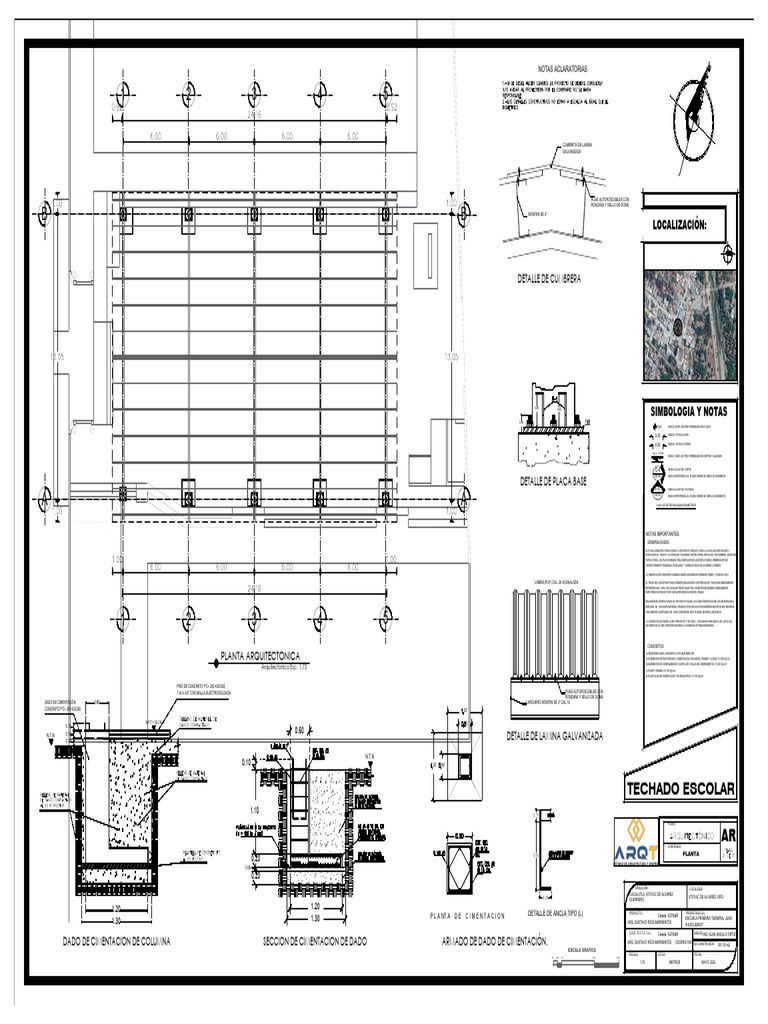 Techado de Primaria 01 de 02 | PDF | Fundación (Ingeniería) | Diseño ...