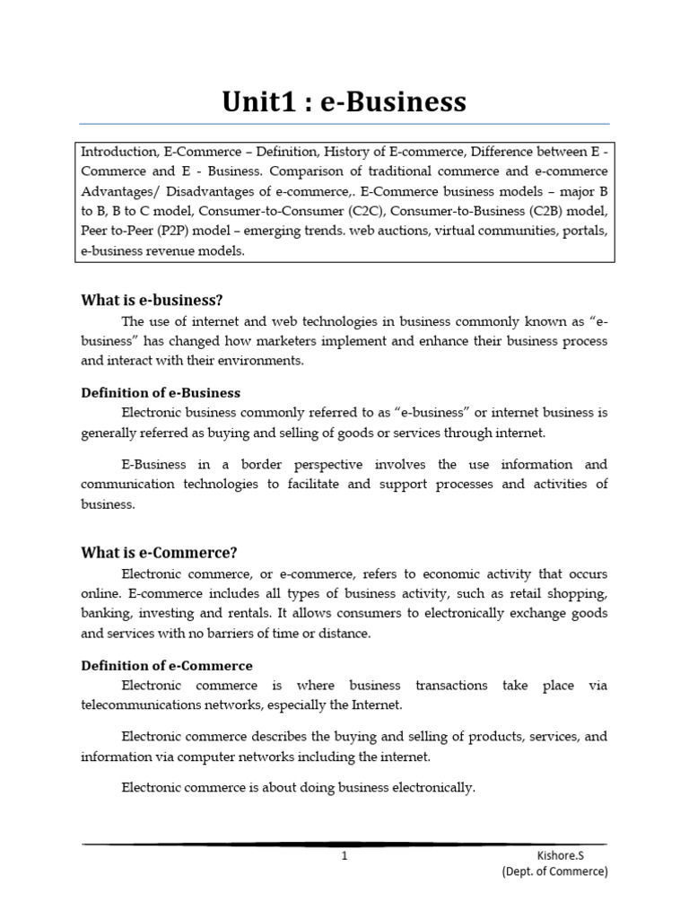 EBA Chapter 1 - e Business and Accounting | PDF | Auction | E Commerce