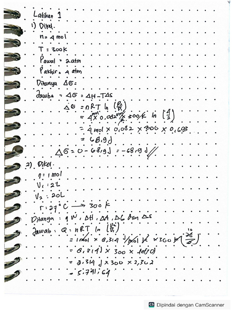 PKB23 - Luthfia Nafidah - Termodinamika Energi Bebas | PDF