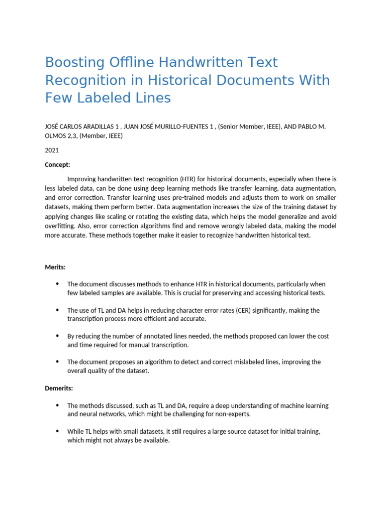 Boosting Offline Handwritten Text Recognition | PDF | Optical Character Recognition | Artificial ...