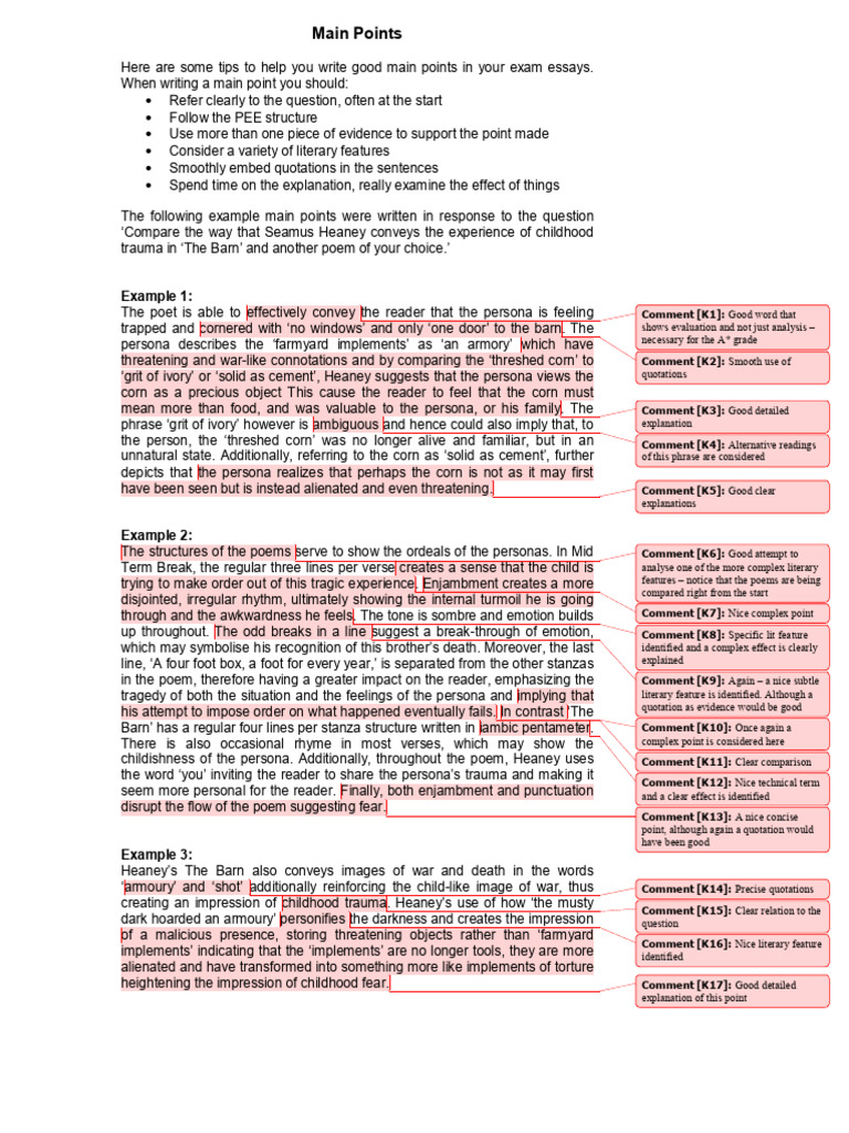 Analyzing Heaney's "The Barn" | PDF | Poetry
