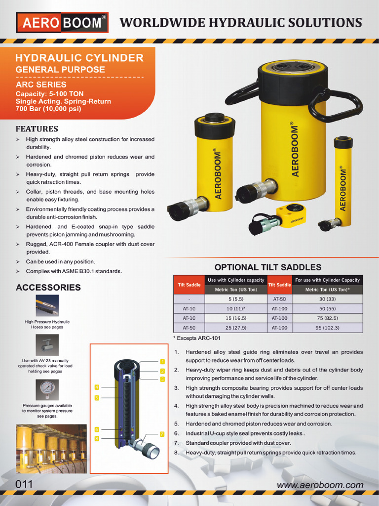 Aeroboom General Purpose Cylinders Arc Series | PDF