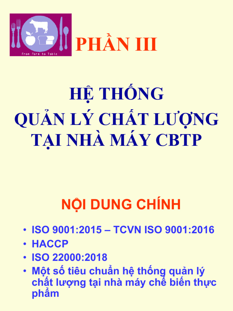 Chapter 3 - Food Management System in Food Chain - Haccp 1 - Qafl | PDF