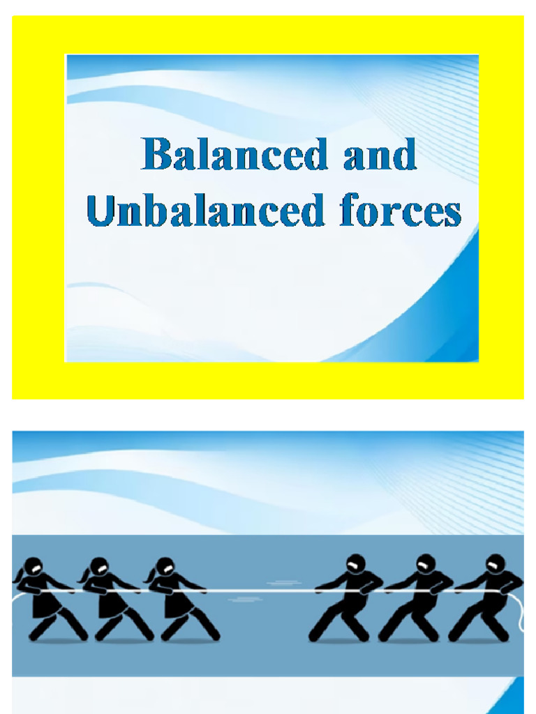 Balanced and Unbalanced Forces | PDF