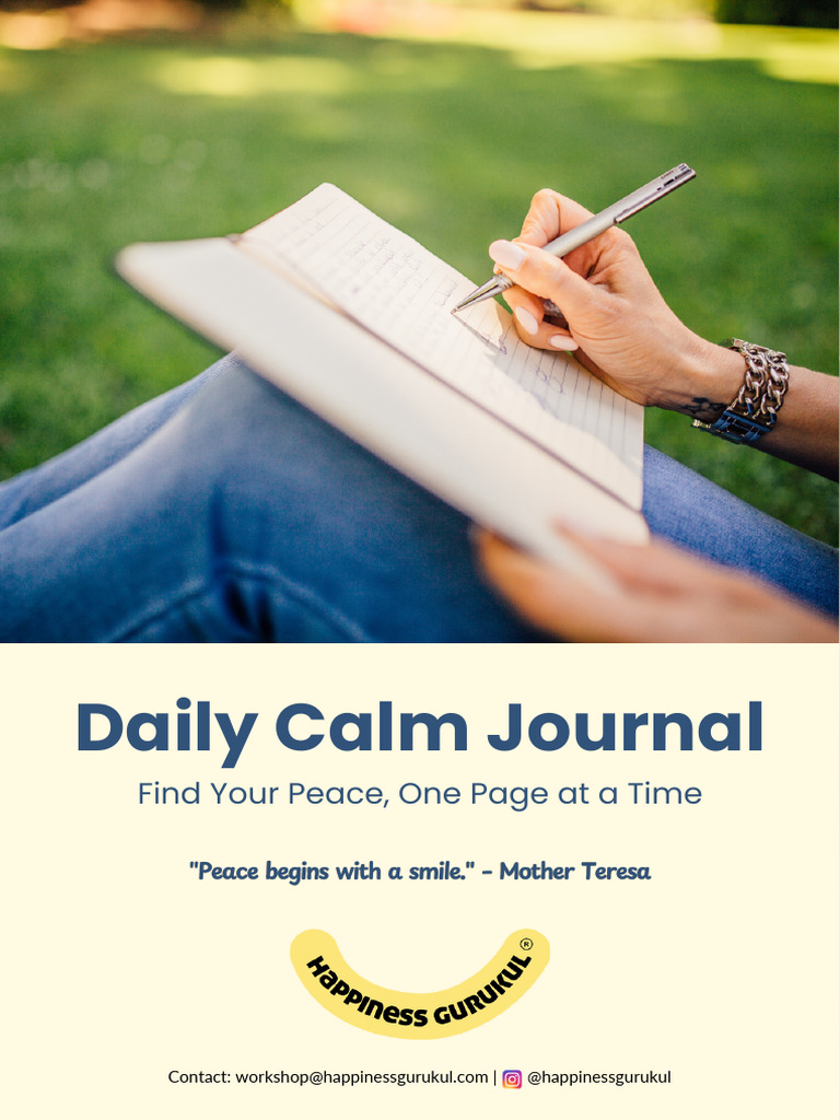 Track Your Daily Calmness - Journal | PDF | Happiness | Gratitude