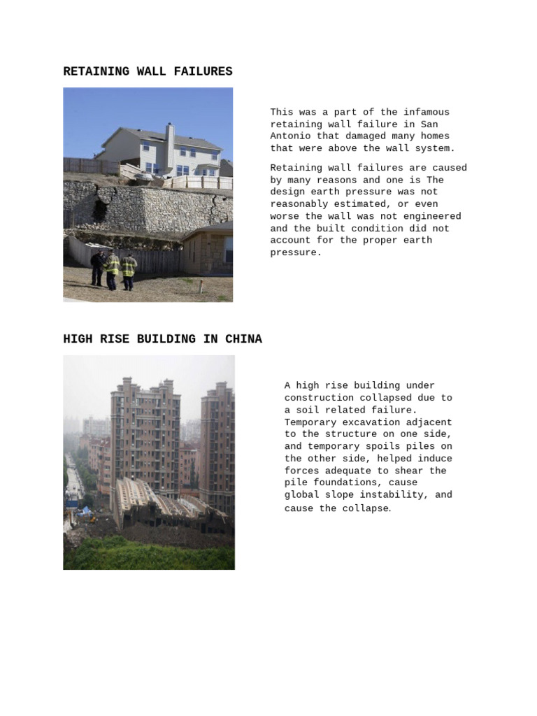 Retaining Wall Failure Analysis | PDF | Geotechnical Engineering | Deep ...