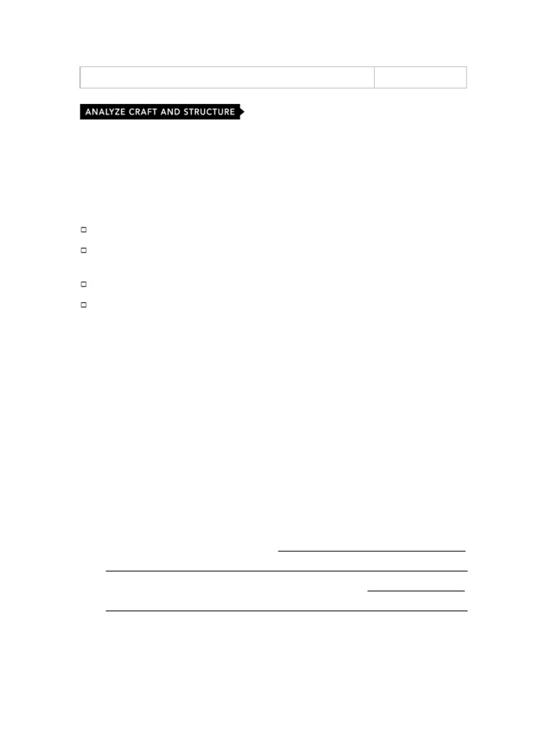 Analyze Craft and Structure - Development of Ideas (RP) PDF | PDF ...