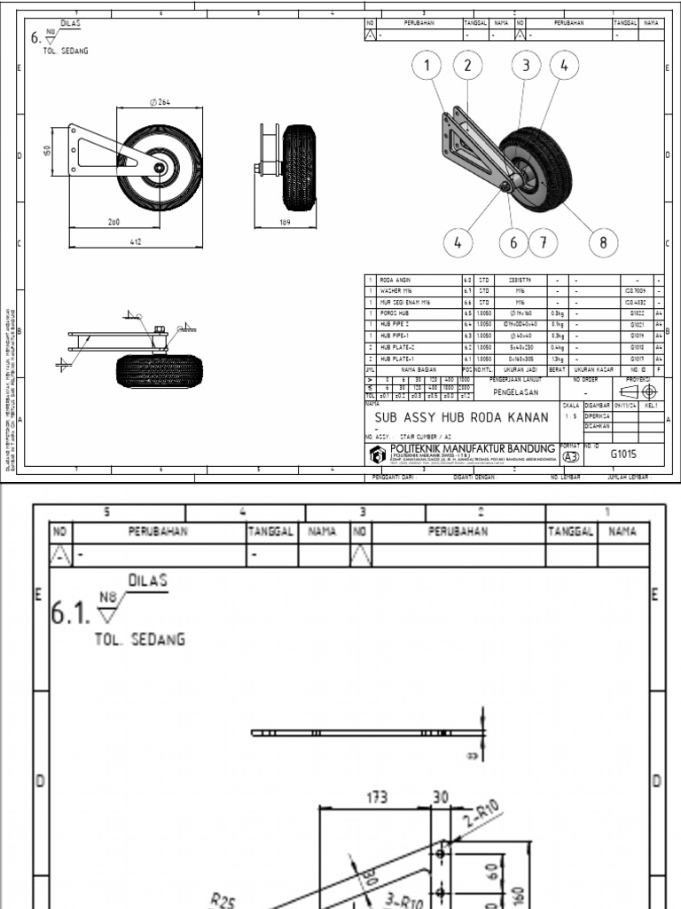 Rincian Sub Assy Roda Kanannya | PDF