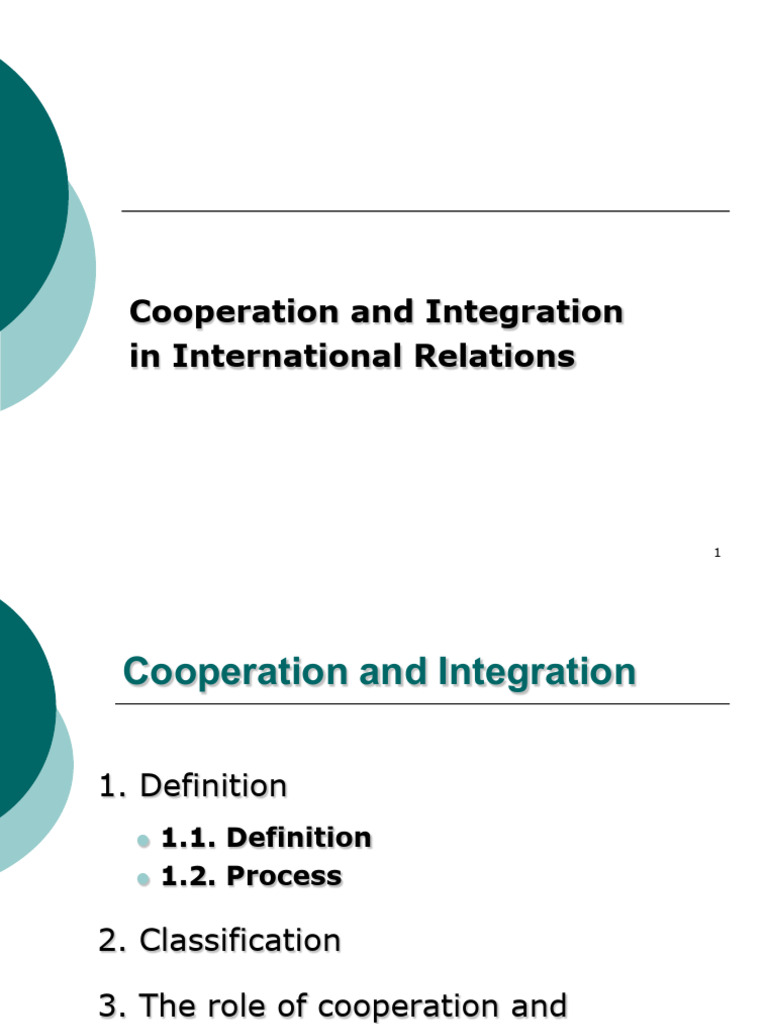 Cooperation and Integration in IR | PDF | Multilateralism | Asean Free ...
