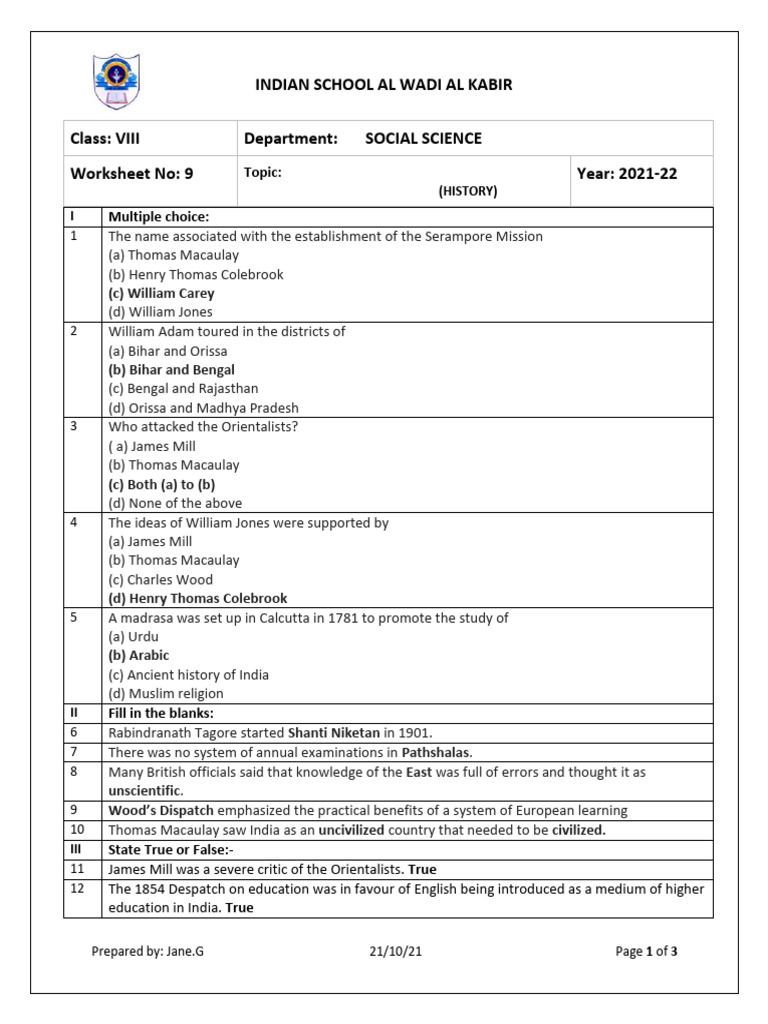 Civilizing The Native Class 8 Solved | PDF | British Raj | Mahatma Gandhi