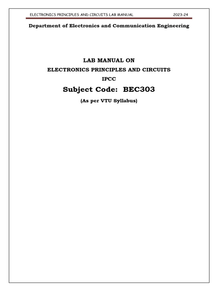 ECE Lab Manual: Circuits & Design | PDF | Rectifier | Amplifier