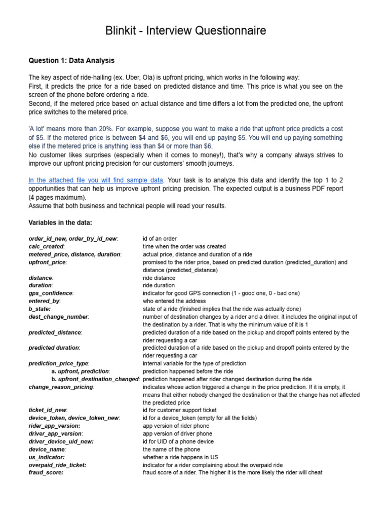 Blinkit Analytics - Hometask | PDF | Pricing