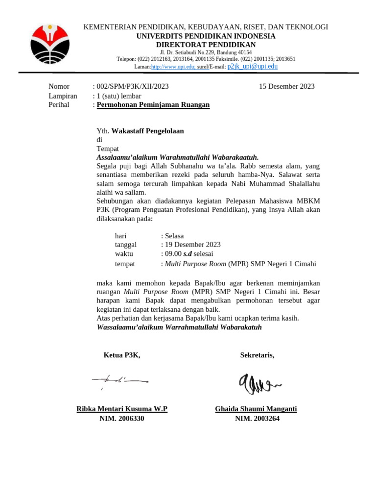 Contoh Surat | PDF