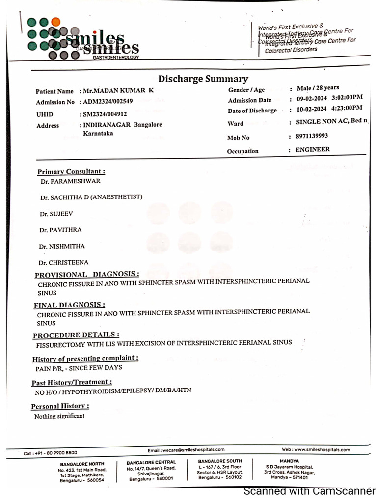 Discharge Summary | PDF