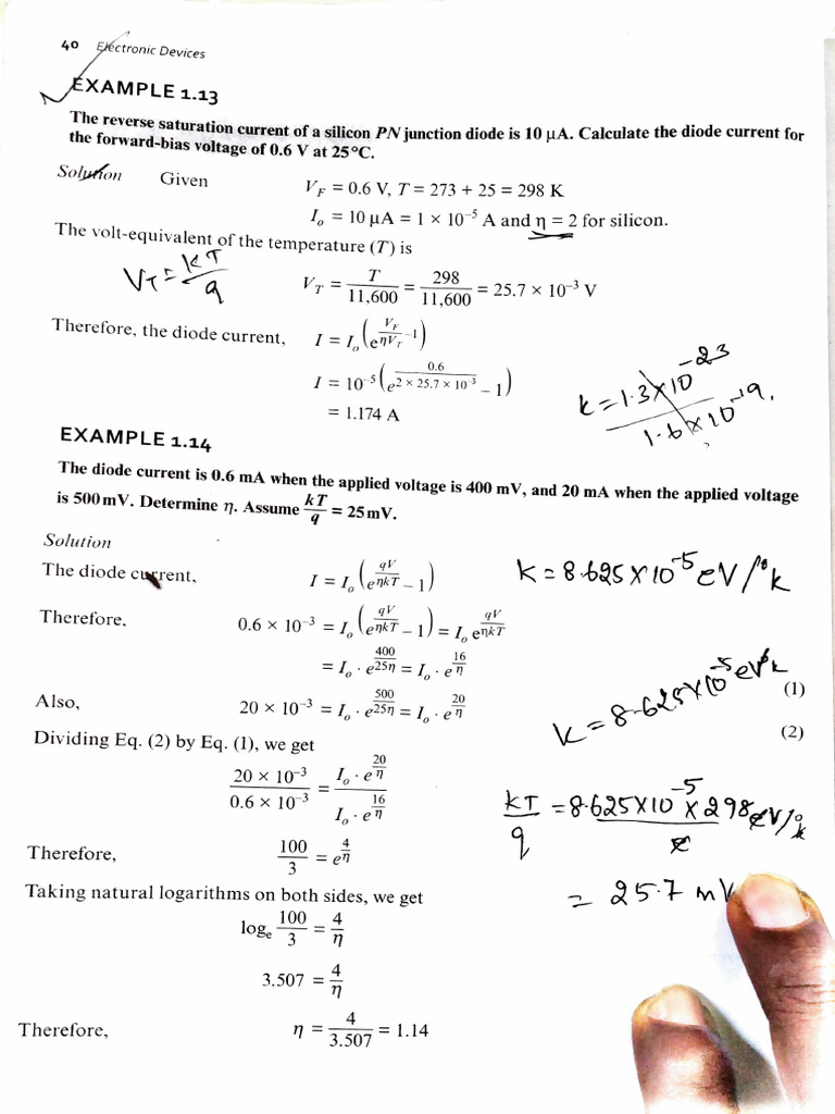 Problems On Current Equation | PDF | P–N Junction | Diode