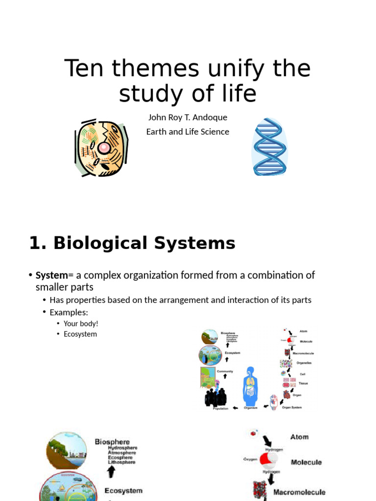 Unifying Themes in Biology | PDF | Genetics | Organisms
