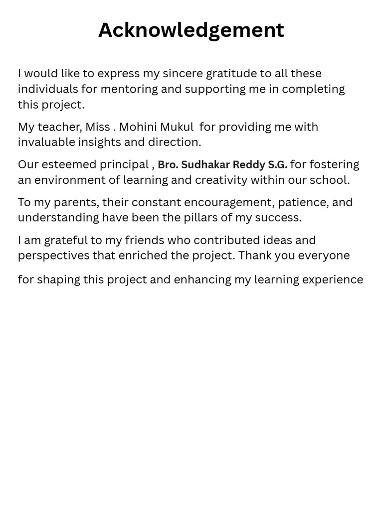 Acknowledgement | PDF