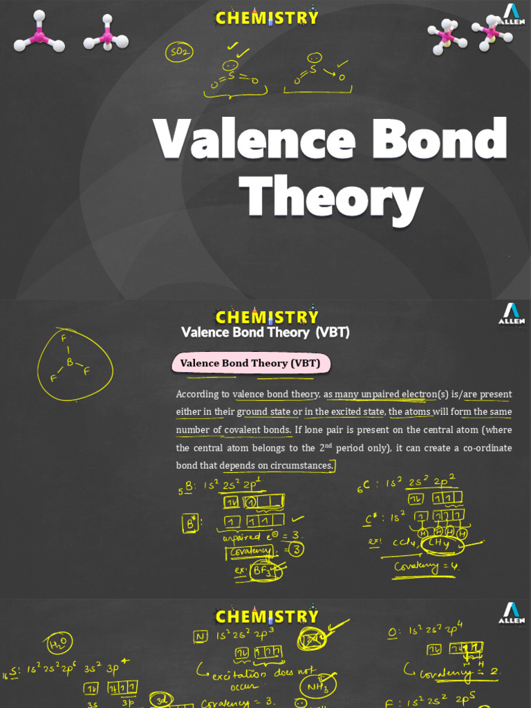Valence Bond Theory | PDF | Molecular Orbital | Covalent Bond