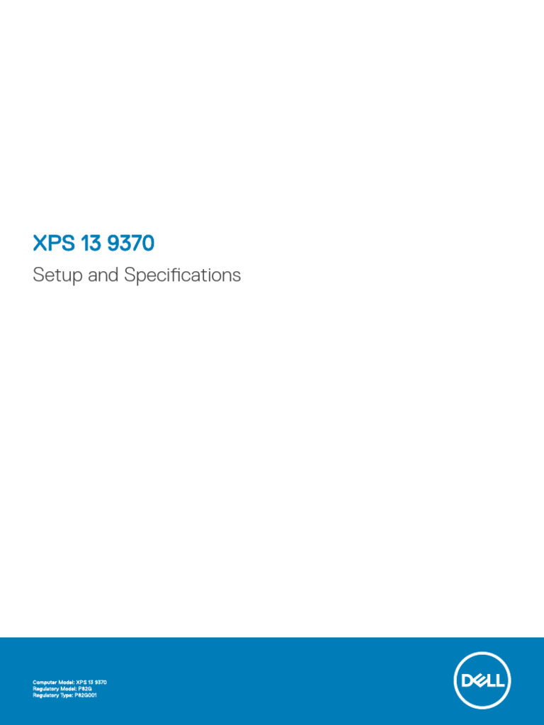 XPS 13 9370 Setup Guide | PDF | Usb | Computing