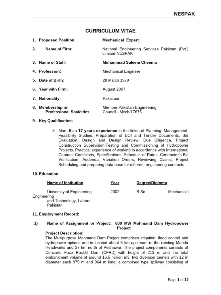 M.Saleem Cheema | PDF | Engineering
