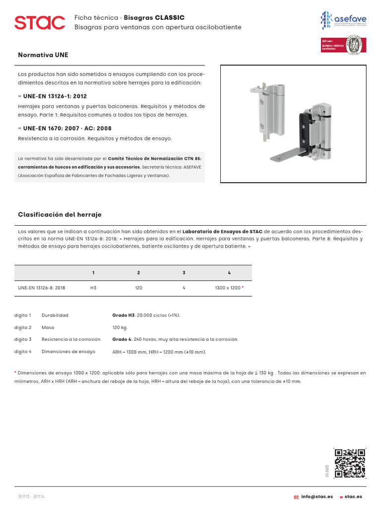 Carpintería Metálica - Ficha de Producto - Kit Base Oscilobatiente - Stac - 1139 | PDF