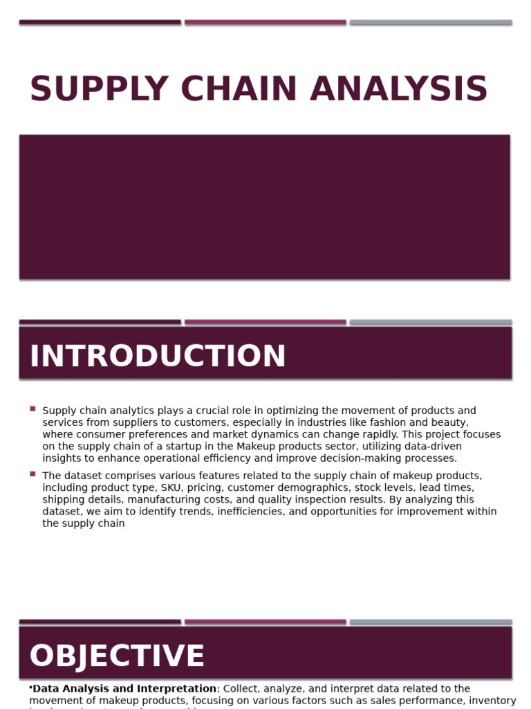 Supply Chain Analysis | PDF | Supply Chain | Performance Indicator