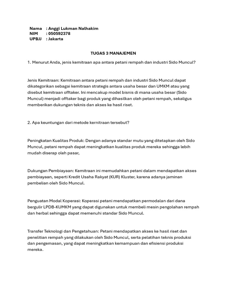 Tugas 3 Manajemen Anggi | PDF