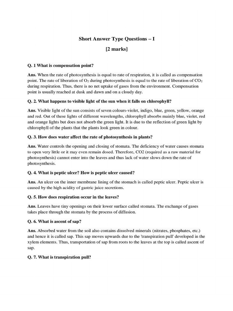 Life Process2marks Pdf 