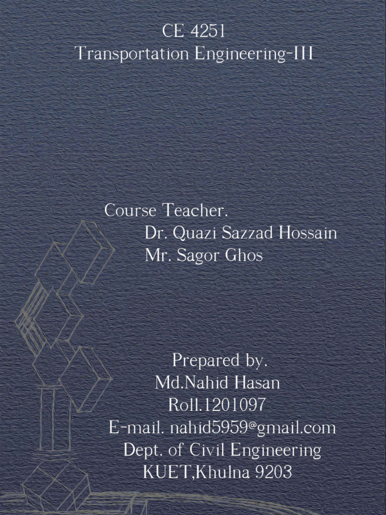 Transportation Engineering-III | PDF