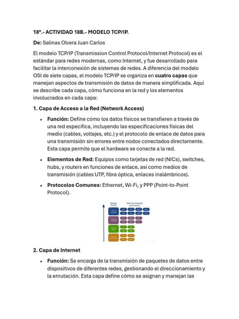 Tarea 18 | PDF | Red de computadoras | Protocolos de internet
