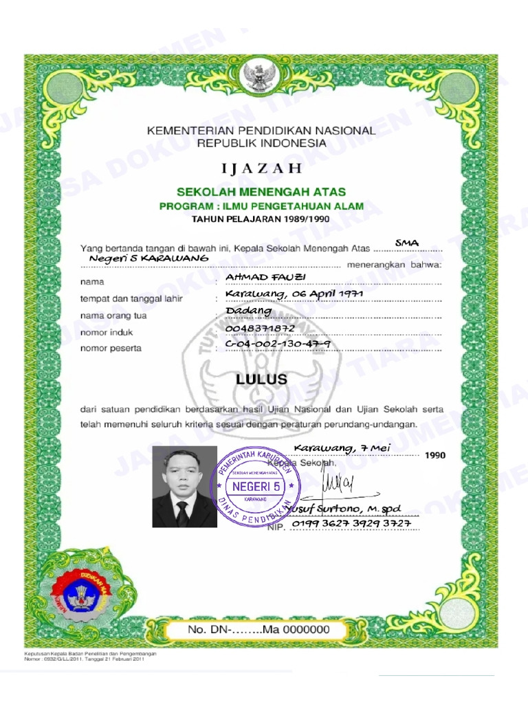 Ijazah Sma Ipa | PDF