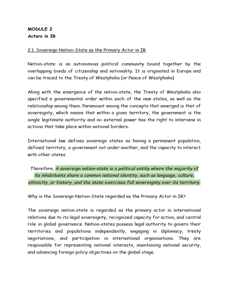 MODULE 2 Pol Sci | PDF | Palestine Liberation Organization | Sovereignty