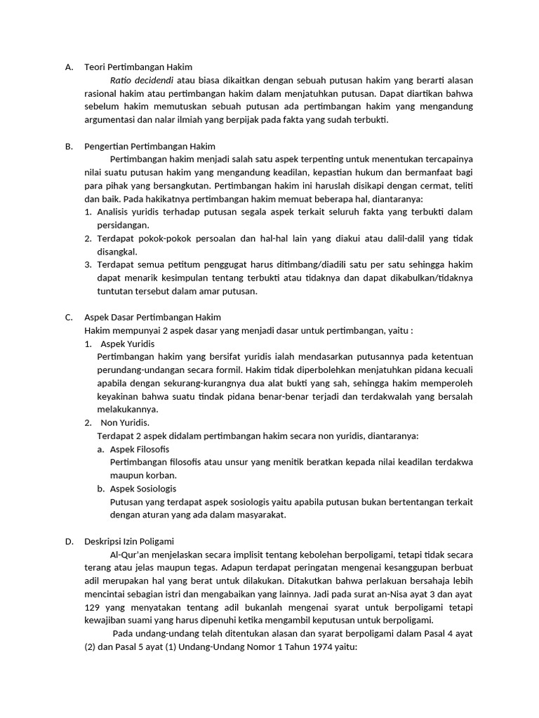 Teori Pertimbangan Hakim | PDF