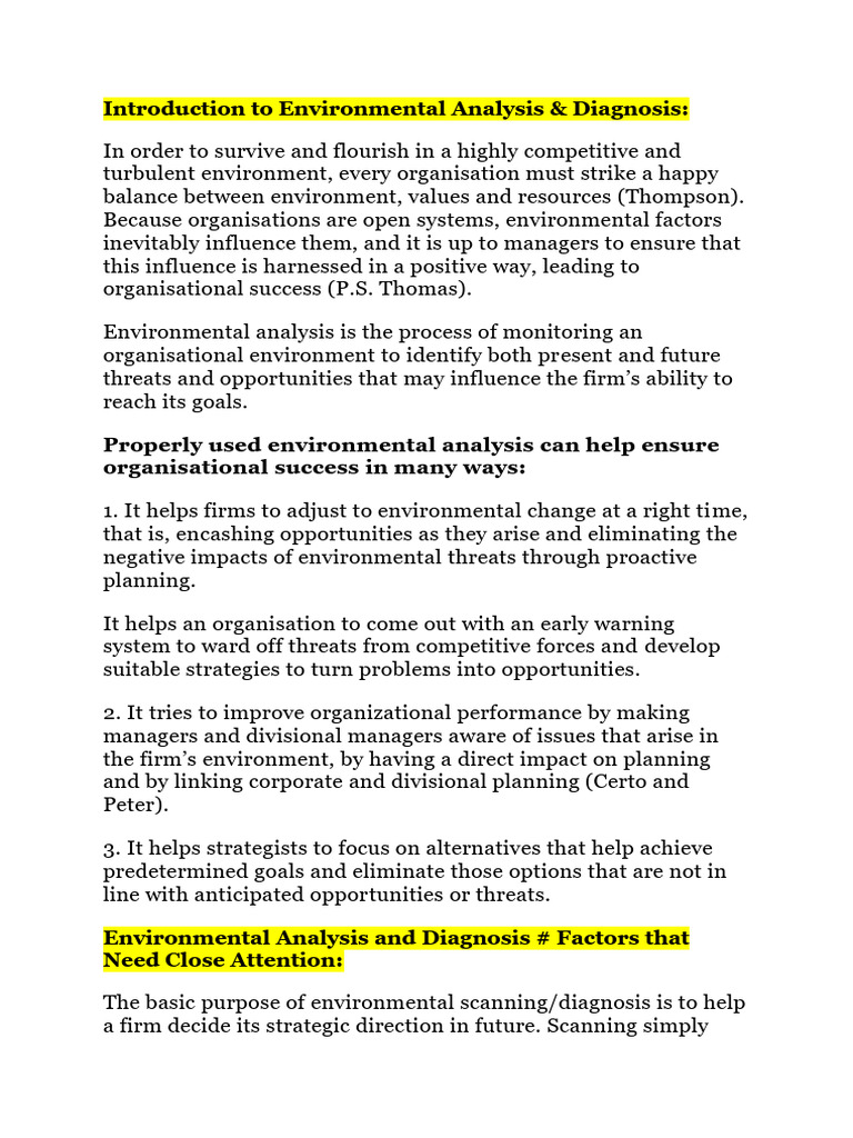 Bba101 Mpob Unit-2 Environmental Analysis | PDF | Cognition | Business