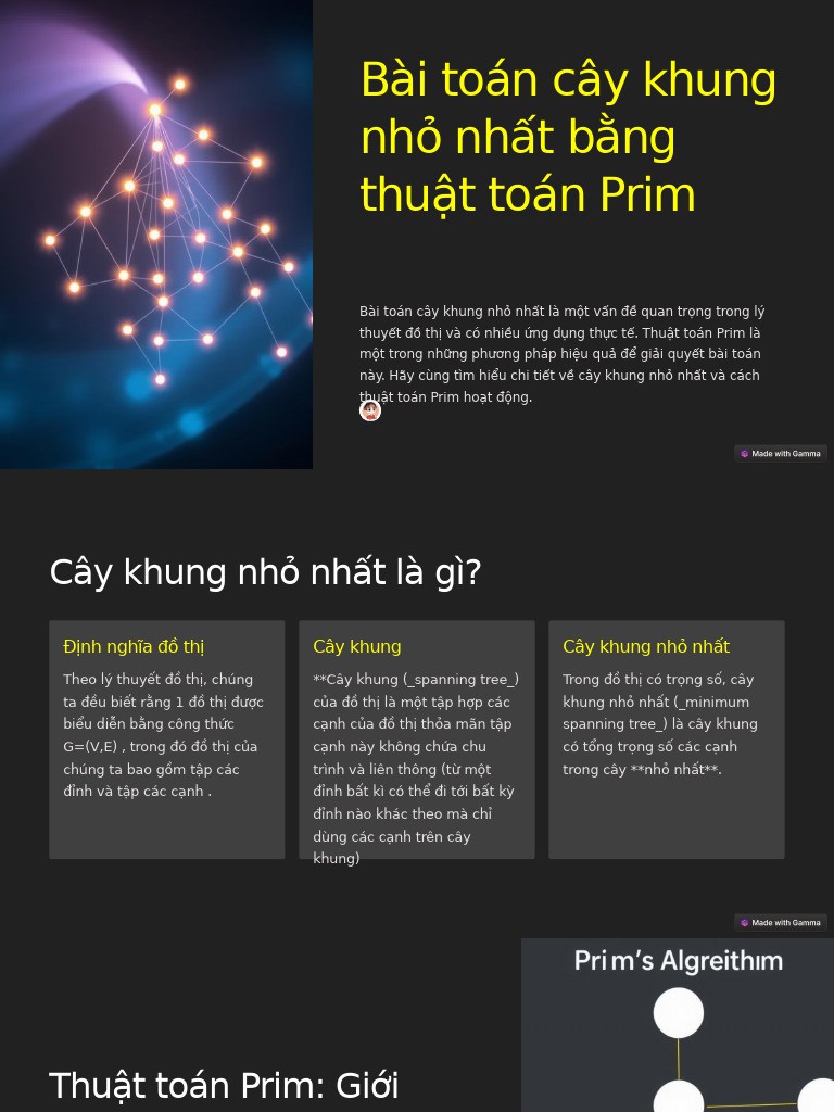 Bai Toan Cay Khung Nho Nhat Bang Thuat Toan Prim | PDF