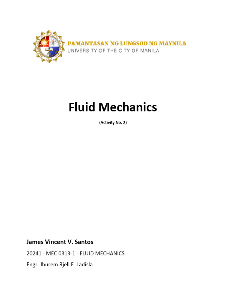 Activity #2 - Fluid Statics | PDF